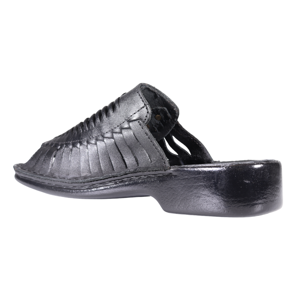 Men's Leather Paolo Falcone Tango Sandal in Black – Omar's Tailors ...